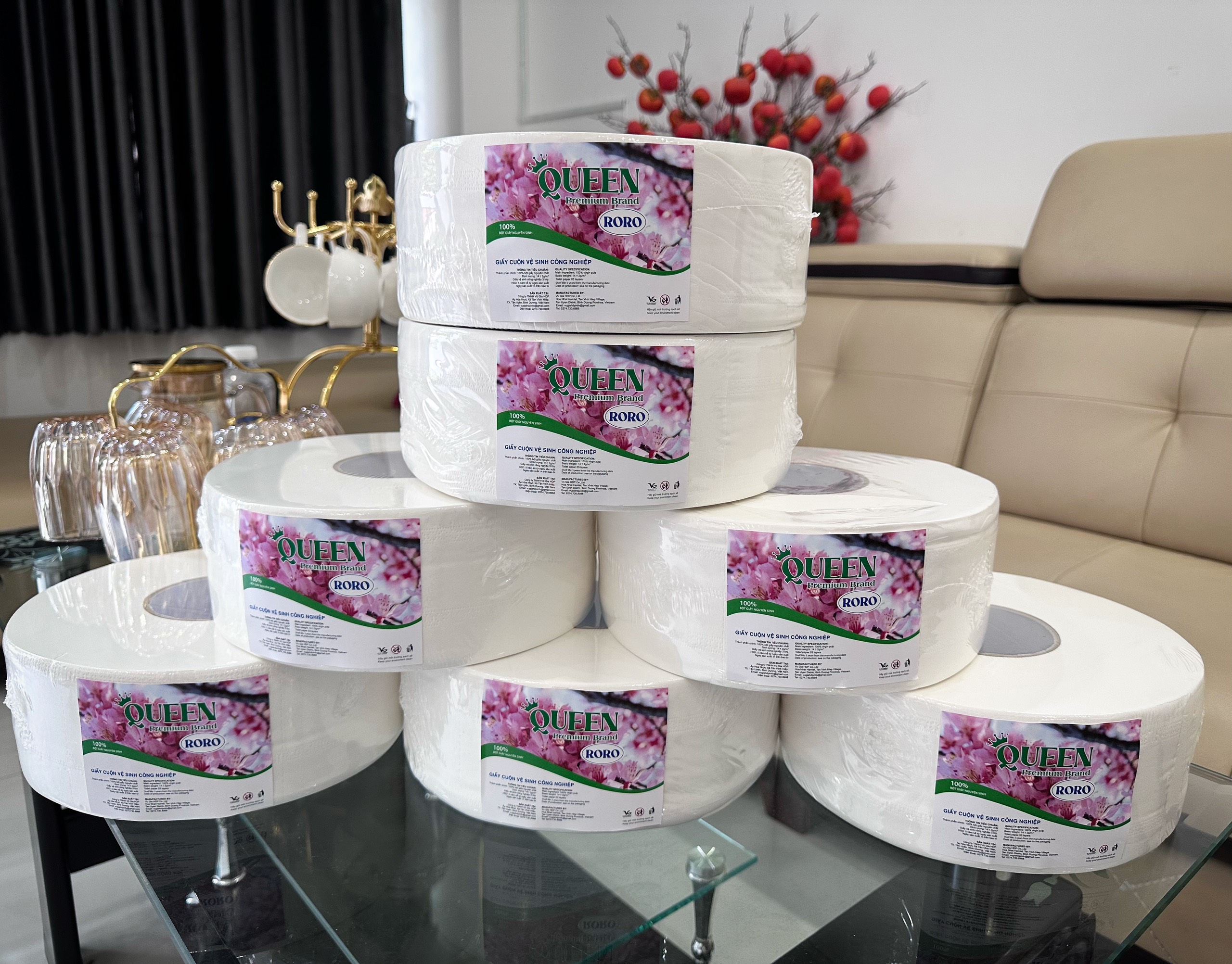 Giấy cuộn vệ sinh công nghiệp (Queen Roro) – CÔNG TY TNHH VŨ GIA HDP